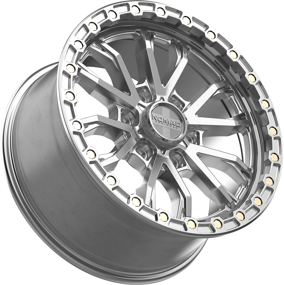 NOMAD | N133 | Silver Machined Face, Silver Beadlock | OFF-ROAD WHEELS ...