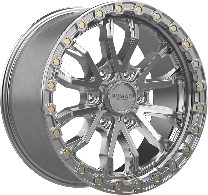 NOMAD | N133 | Silver Machined Face, Silver Beadlock | OFF-ROAD WHEELS ...